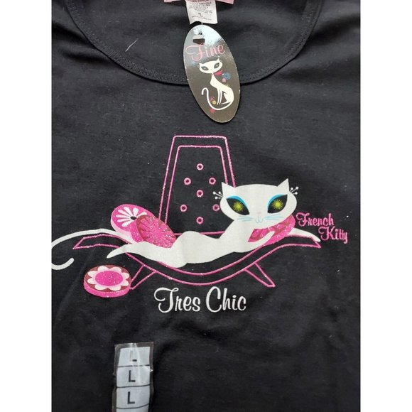Mighty Fine | Tops | Vintage French Kitty By Mighty Fine Womens Top ...